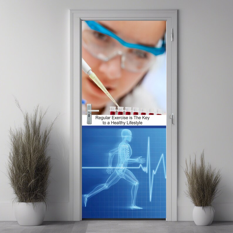 Gym Door Sticker, Hospital Door Tag, Sport Room Entry Covering ...