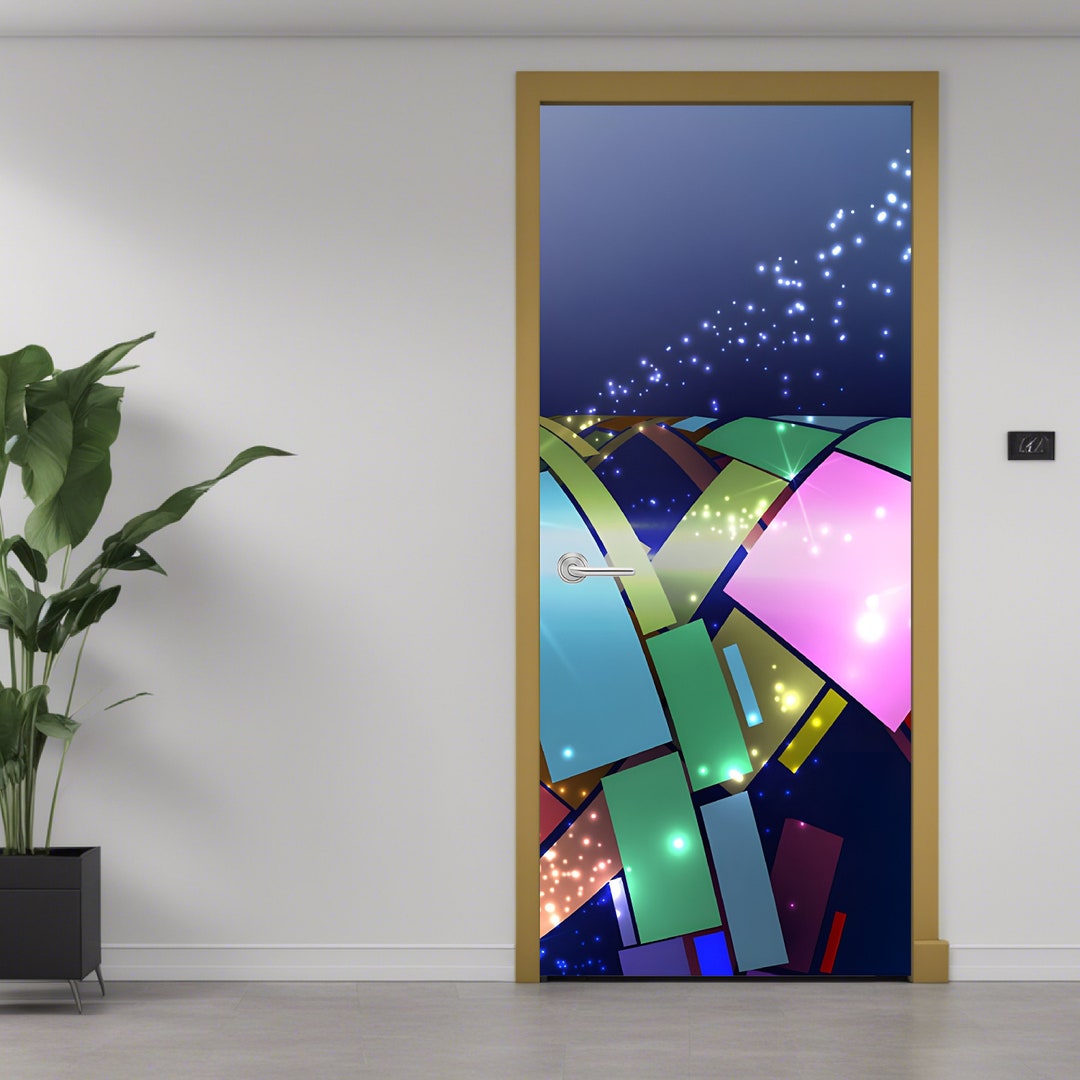 Beautify Your Office Room With Colorful Rectangular Shapes, 3D Door ...