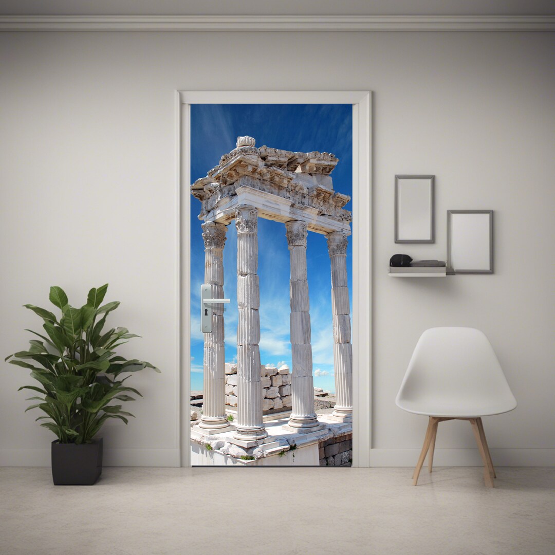 Ancient Roman Empire Columns, Historial Door Tag, Vintage Door Decor ...