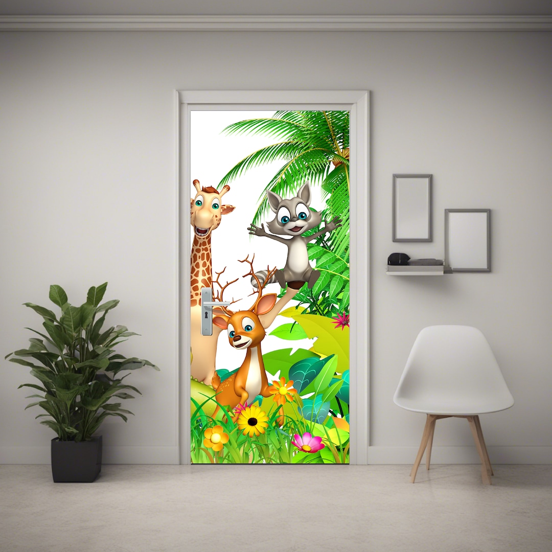 Cute Cartoon Figures, Kindergarten Door Covering, Boss Door Decor ...