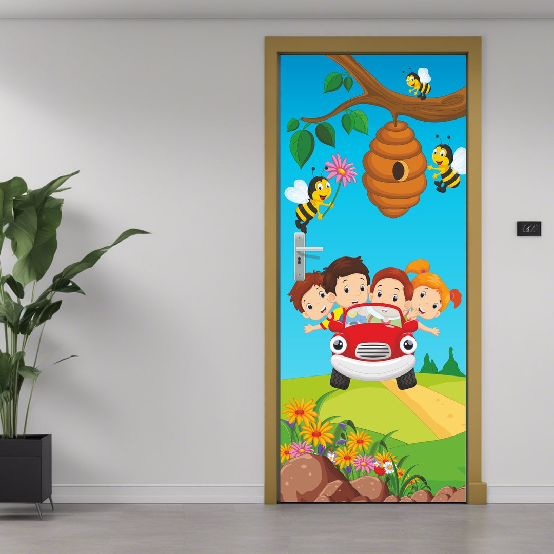 Images for Nature and Child Door Covering, Nursery Door Mural, Door ...
