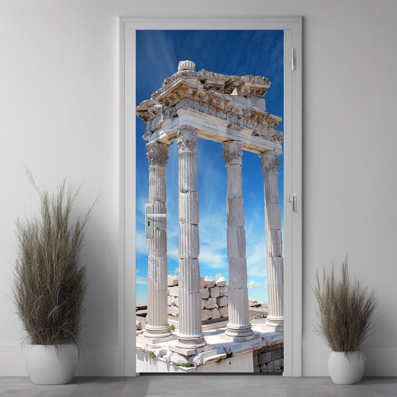 Ancient Roman Empire Columns, Historial Door Tag, Vintage Door Decor ...