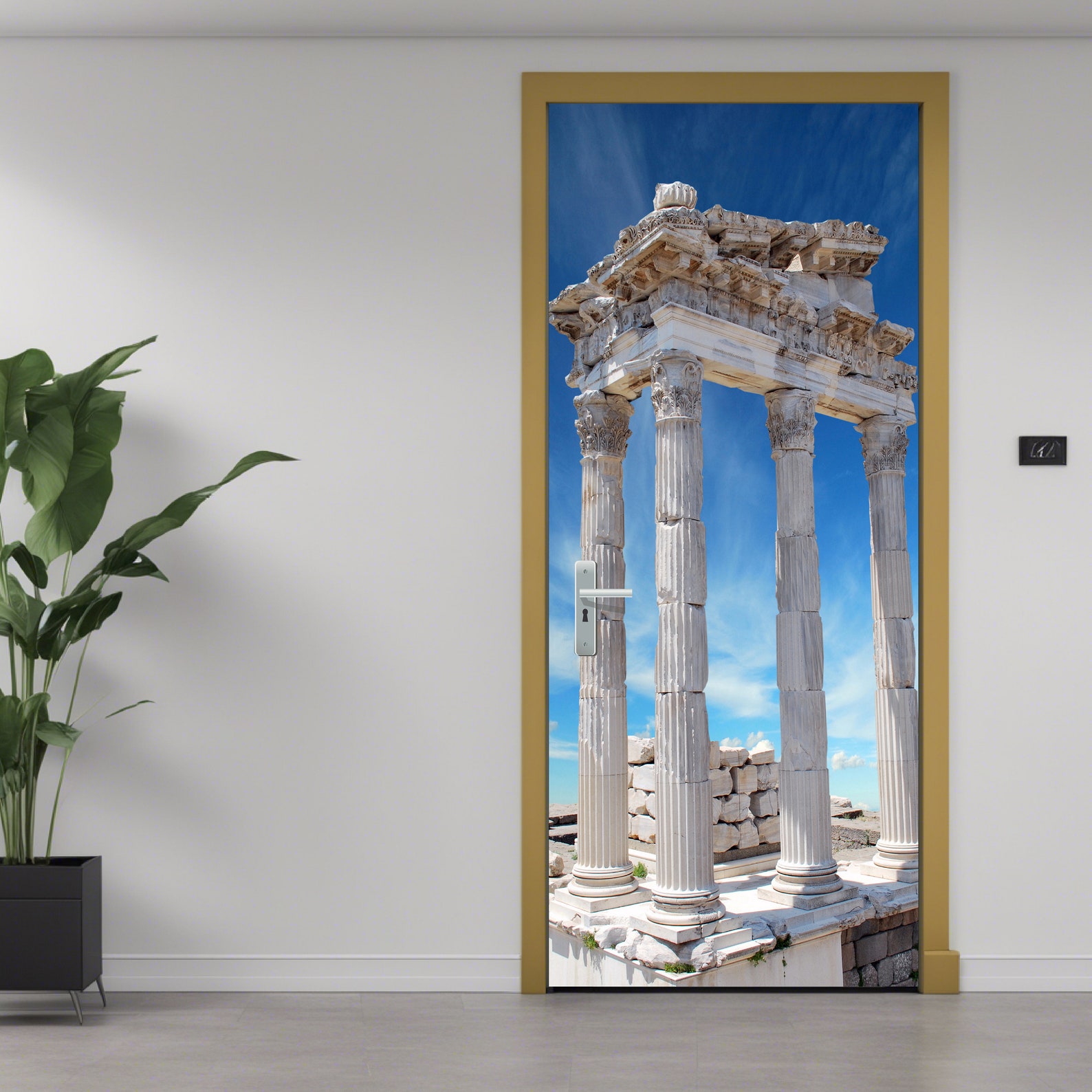 Ancient Roman Empire Columns, Historial Door Tag, Vintage Door Decor ...