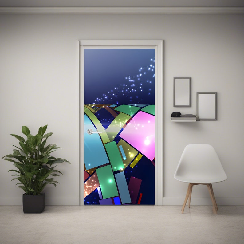 Beautify Your Office Room With Colorful Rectangular Shapes, 3D Door ...