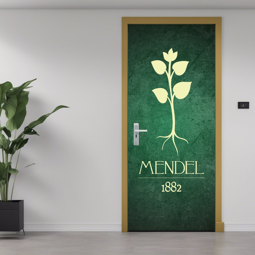 Gregor Mendel Geneticist, Science Classroom Door Sticker, Adhesive Door ...