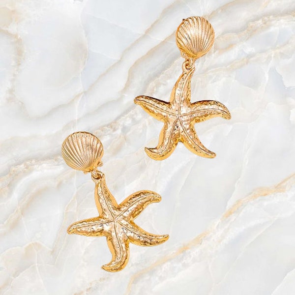 Starfish Earrings - Etsy