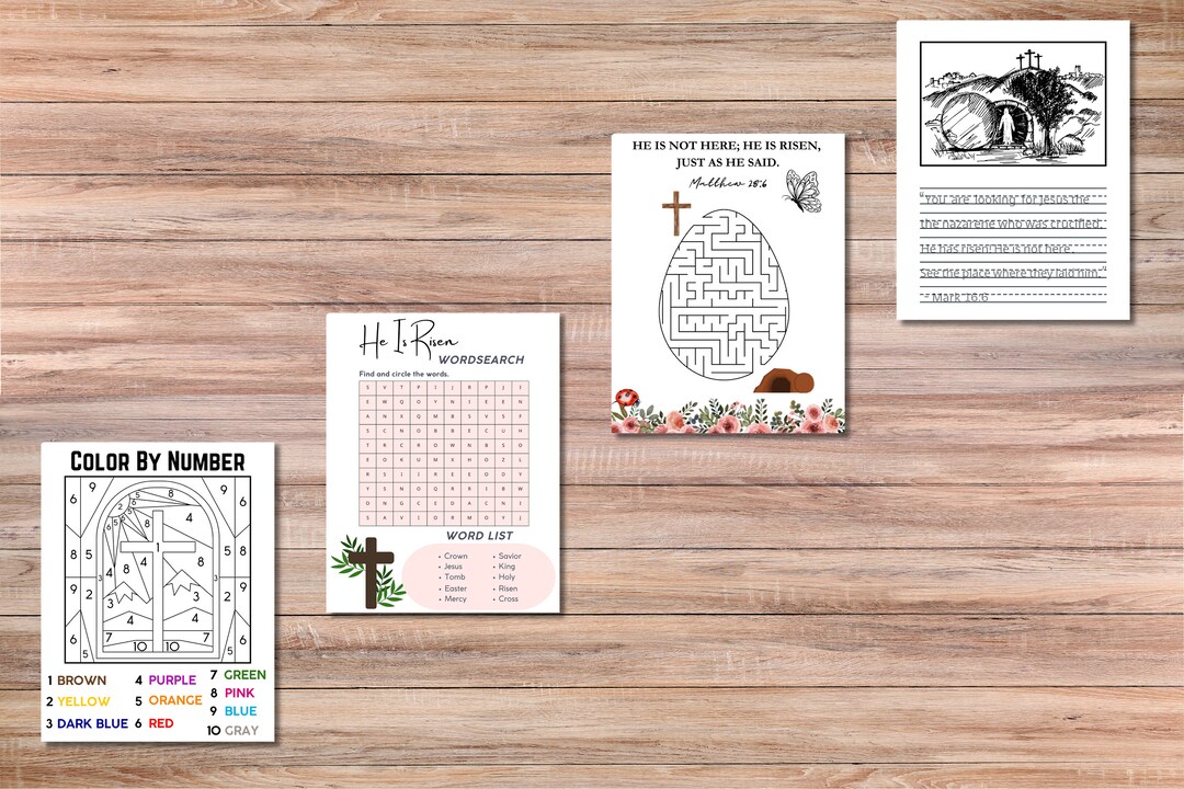 Christian Easter Activities Printable Easter Kids Activity Bundle ...