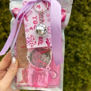 Disco Cowgirl Party Favors: Pink Bandana, Disco Ball Keychain & More - Etsy