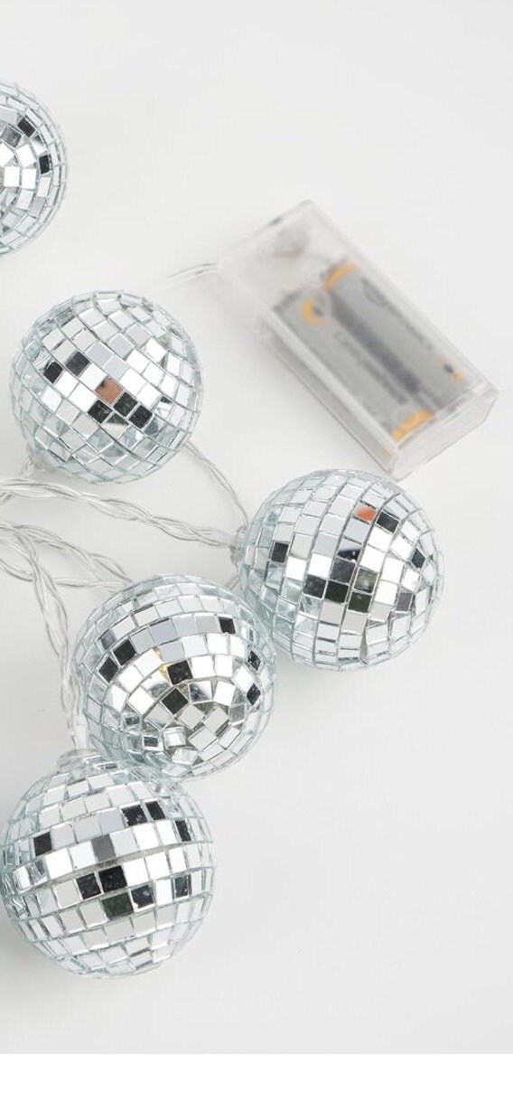 70s Retro Disco Ball String Lights: Party Decorations - Etsy