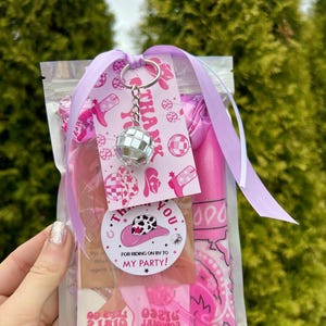 Disco Cowgirl Party Favors: Pink Bandana, Disco Ball Keychain & More - Etsy