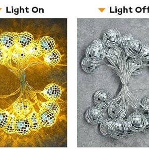 70s Retro Disco Ball String Lights: Party Decorations - Etsy
