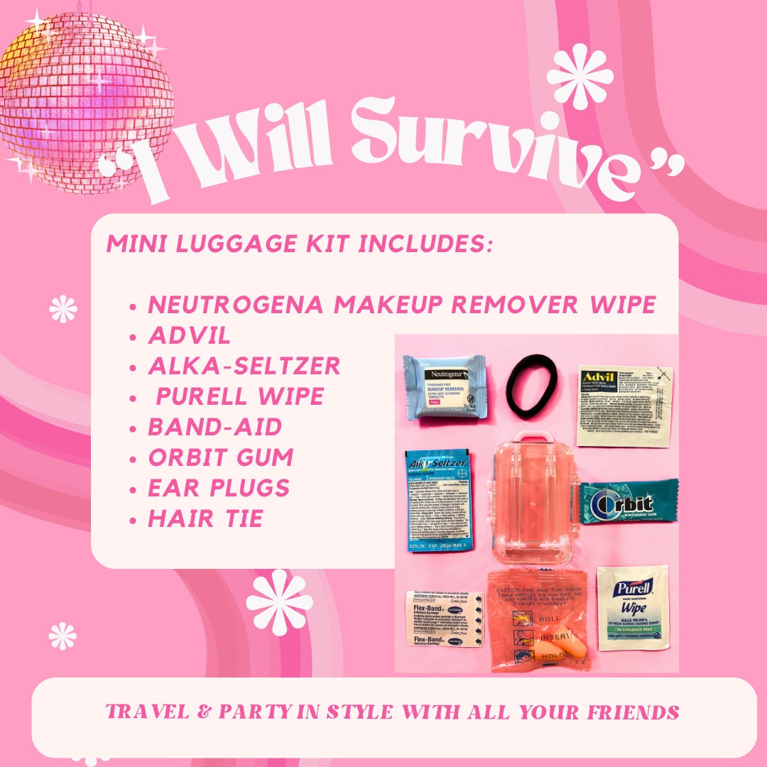 Mini Suitcase Party Favor Hangover Kit Bachelorette Party Girls Trip