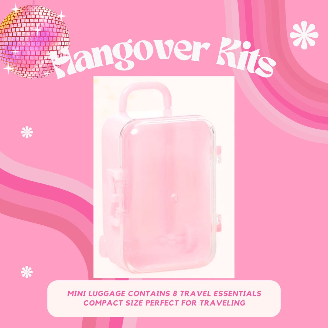 Mini Suitcase Party Favor Hangover Kit, Bachelorette Party, Girls Trip ...