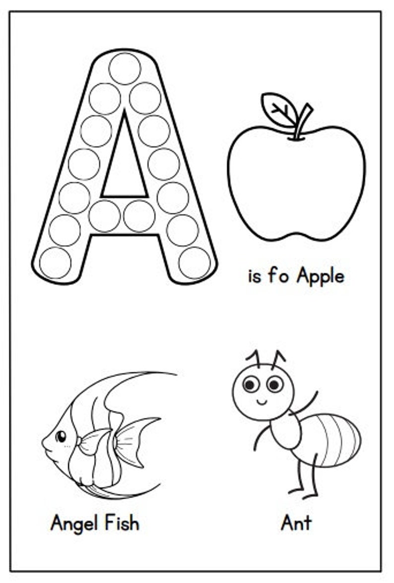 Alphabet A-Z Learning Activity Book - Etsy