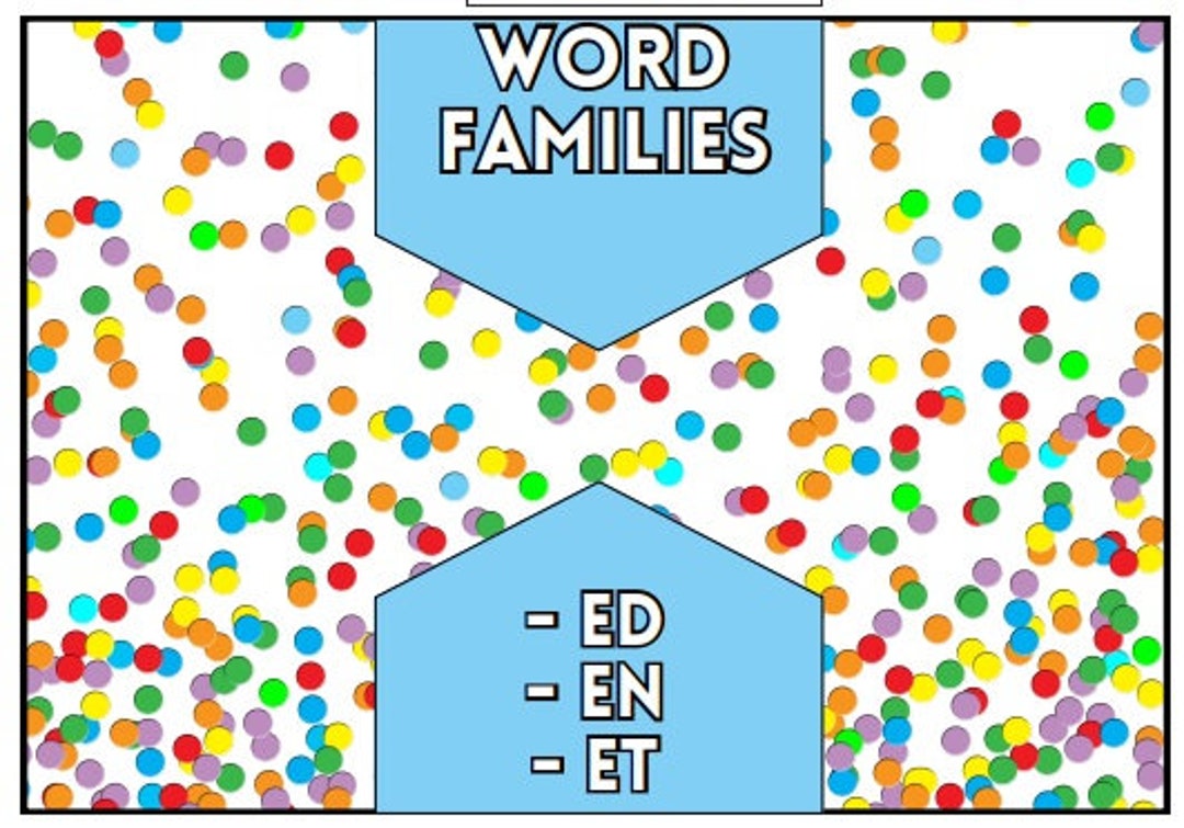 Word Families Pre-reading Activity - Ed, En, Et - Etsy