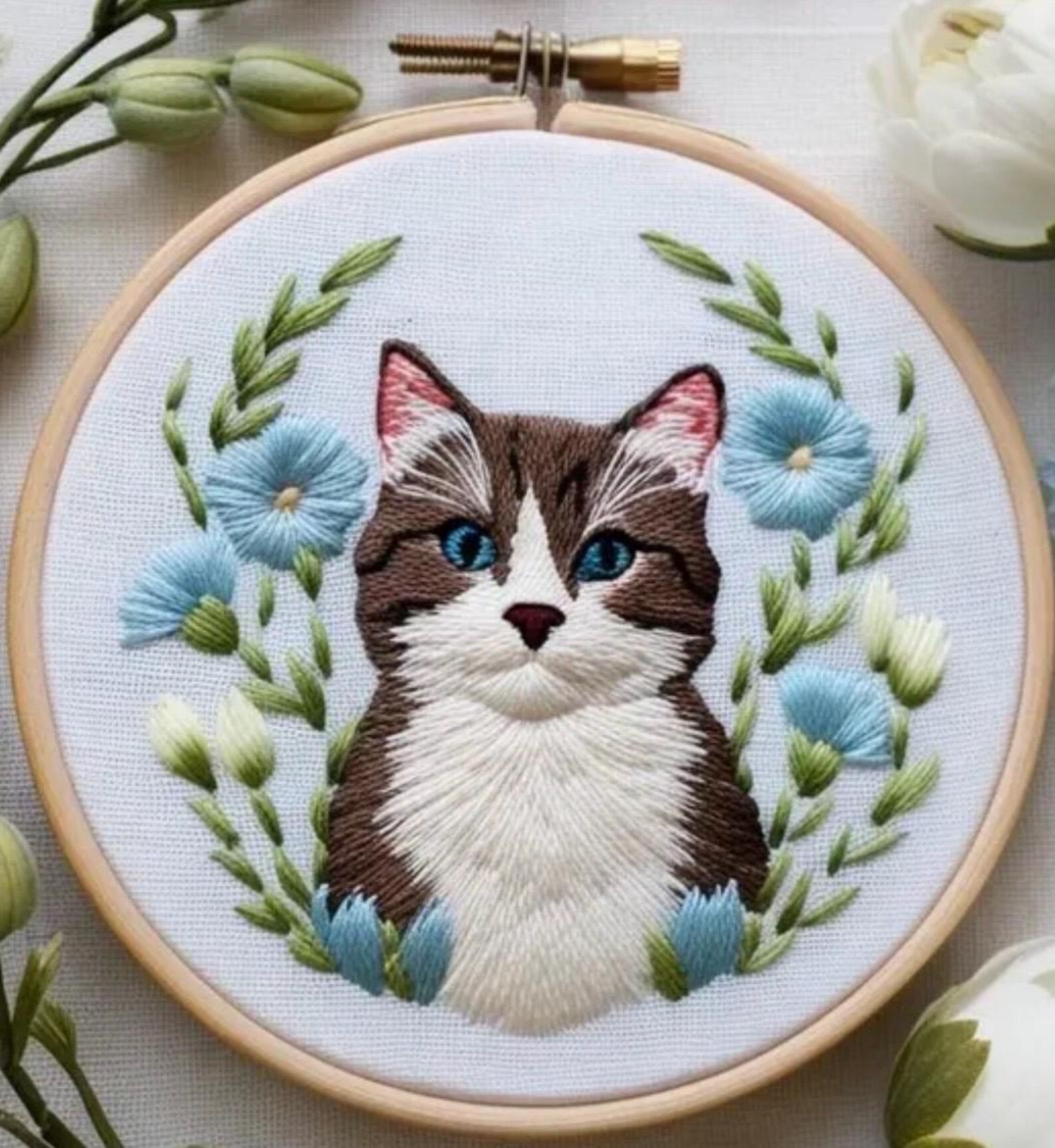Cats Pdf Embroidery Pdf Bundle. 6 Sizes 3 to 8 Inch for Hand Embroidery ...