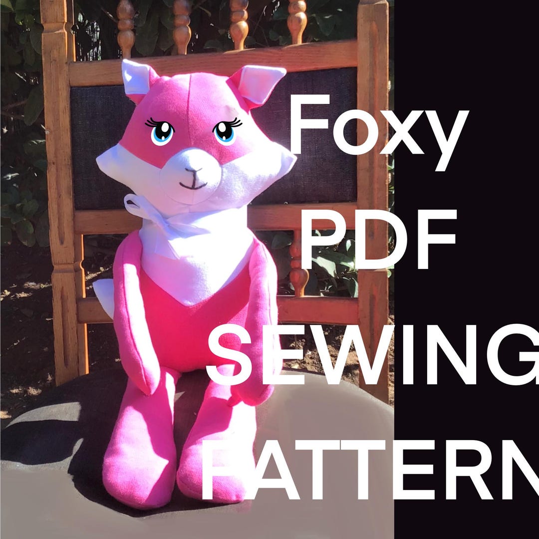 PDF Sewing Pattern for a Rag Doll Fox Plush Toy. Digital Stuffed Rag ...