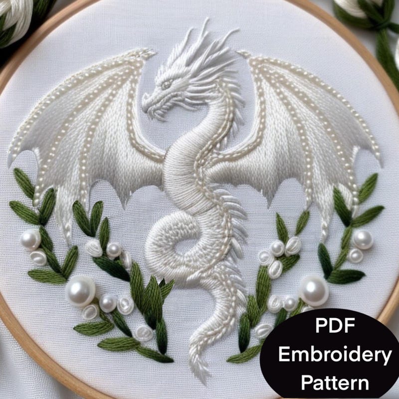 Dragon Embroidery - Etsy