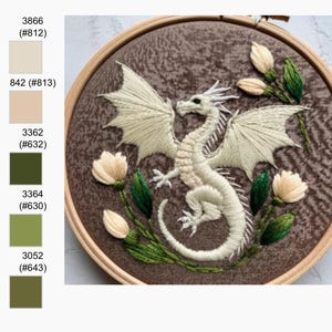 Dragon Pdf Embroidery Pdf Bundle. 6 Sizes 3 to 8 Inch for Hand ...