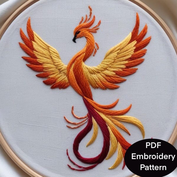 Phoenix Embroidery - Etsy