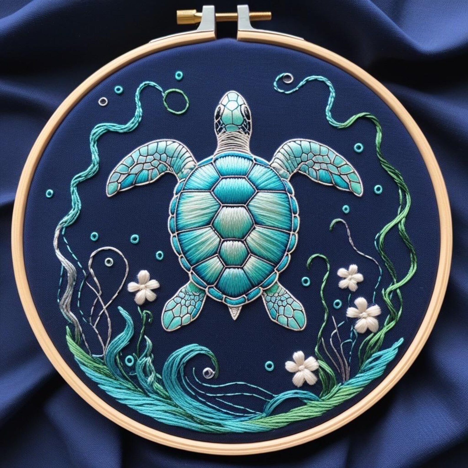 Sea Turtle Embroidery Pdf Pattern. 6 Sizes, 3 to 8 Inch for Different ...