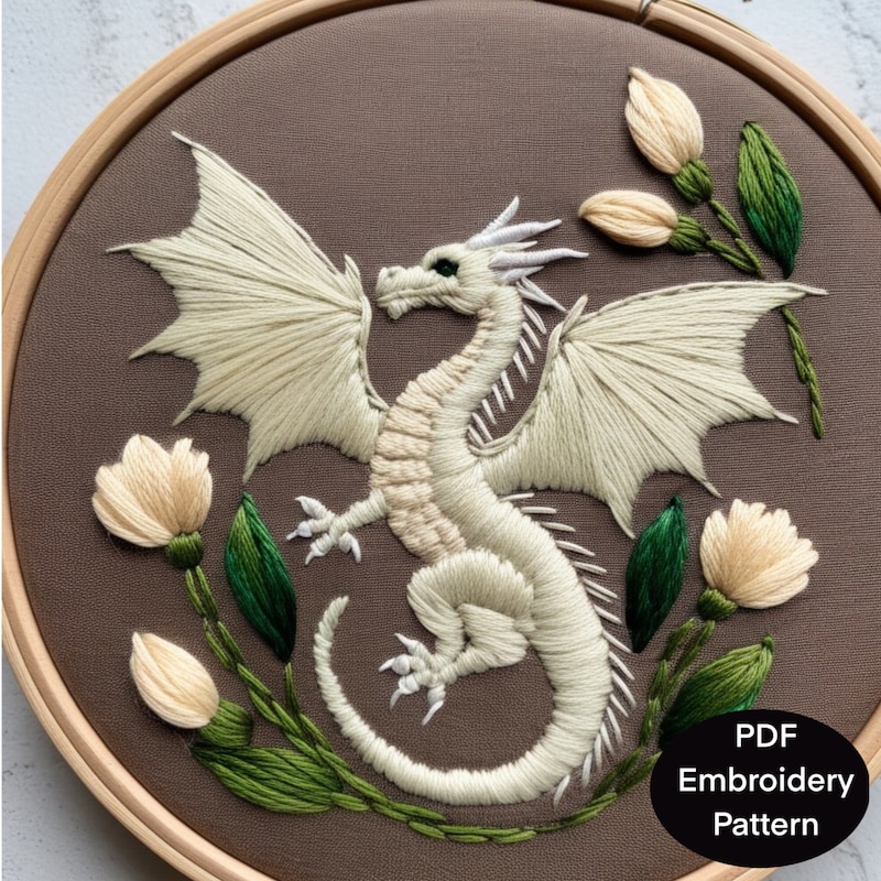 Dragon Embroidery - Etsy