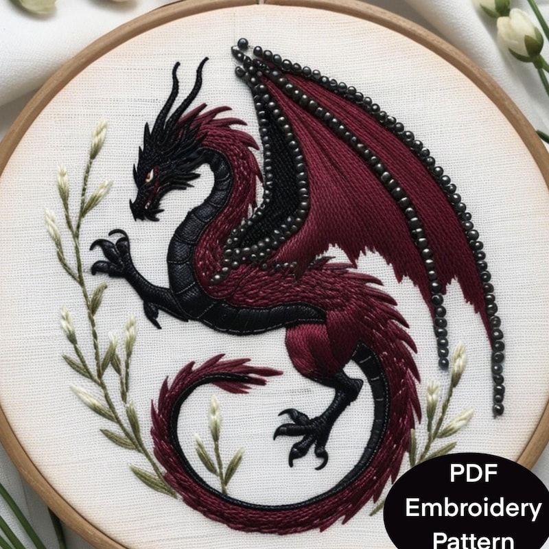 Embroidery Dragon - Etsy