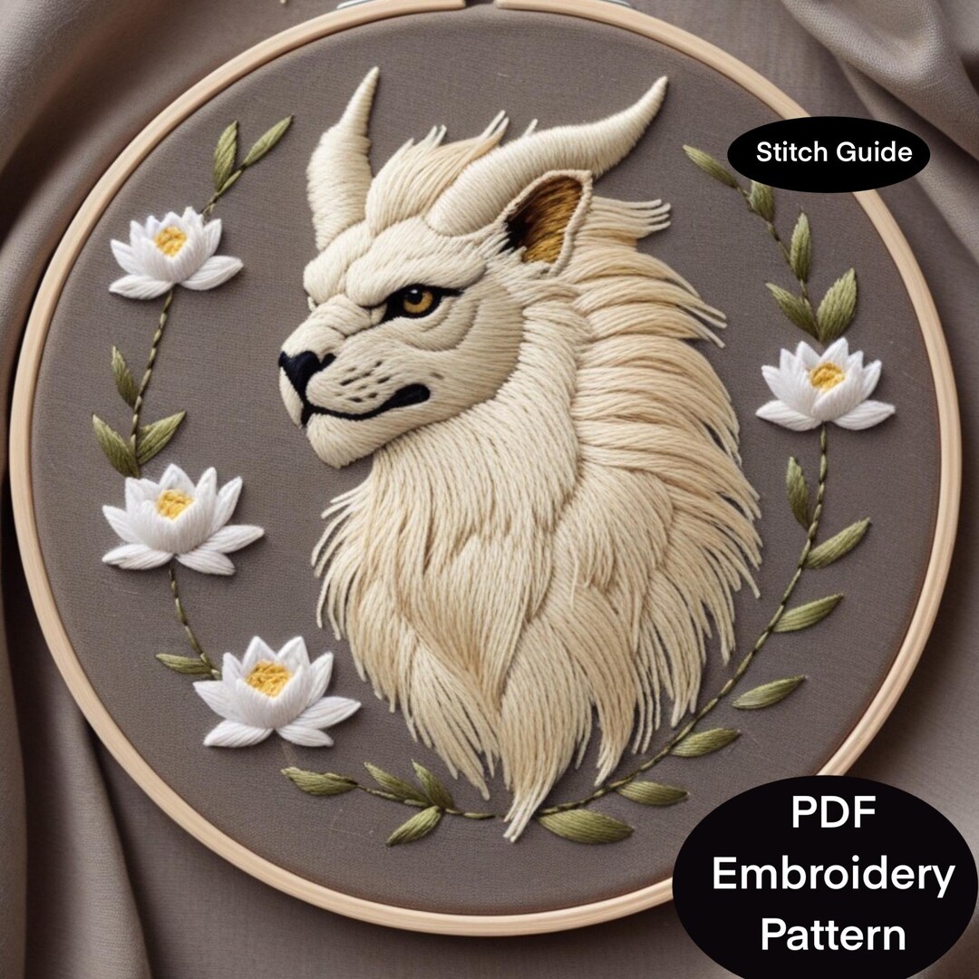 Griffin Embroidery Pdf Pattern. 6 Sizes From 3 to 8 Inch for Hand Embroidery Hoops. Simple ...