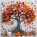 Digital Autumn Pumpkin Tree Quilling Art (1) - Fall Printable Wall ...