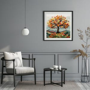 Digital Autumn Tree Quilling Art ~ Part 3 - Fall Printable Wall Decor ...