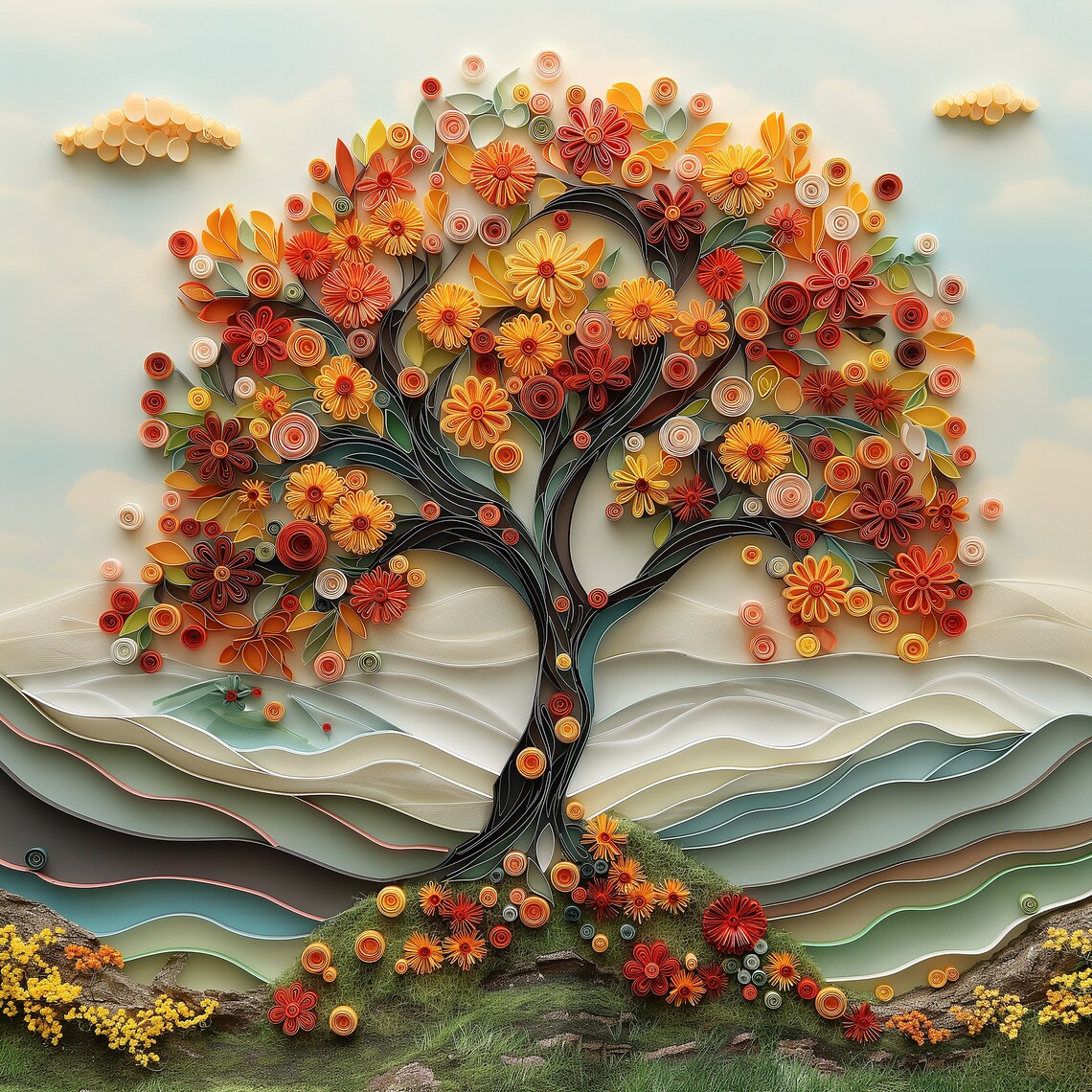 Digital Autumn Tree Quilling Art ~ Part 2 (digital Download) - Etsy