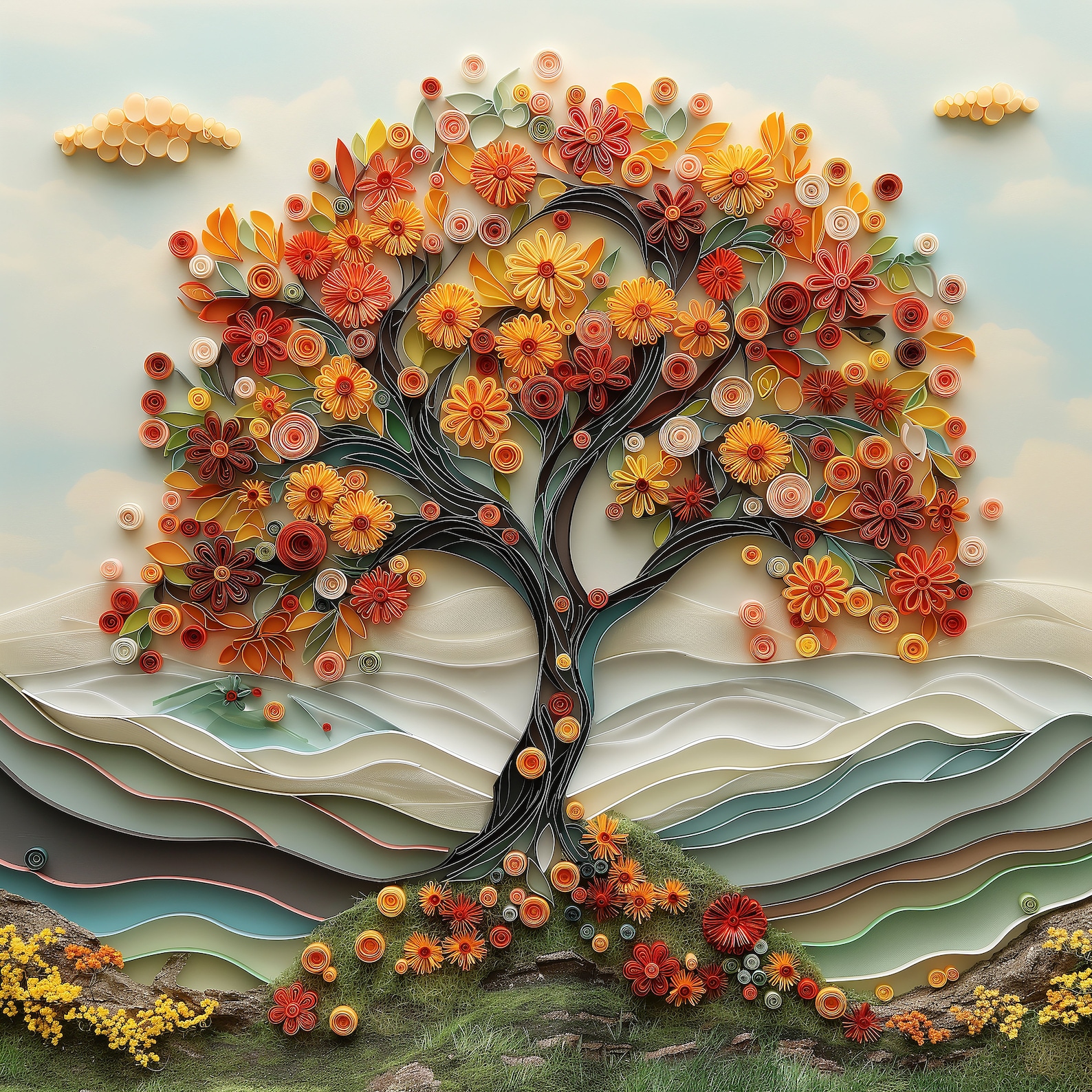 Digital Autumn Tree Quilling Art ~ Part 2 (digital Download) - Etsy