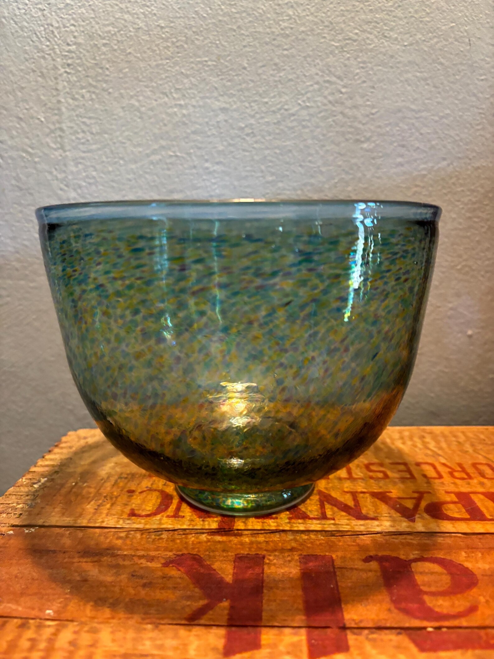 Kosta Boda Art Glass Bowl. Design by Bertil Vallien. Confetti Glass ...