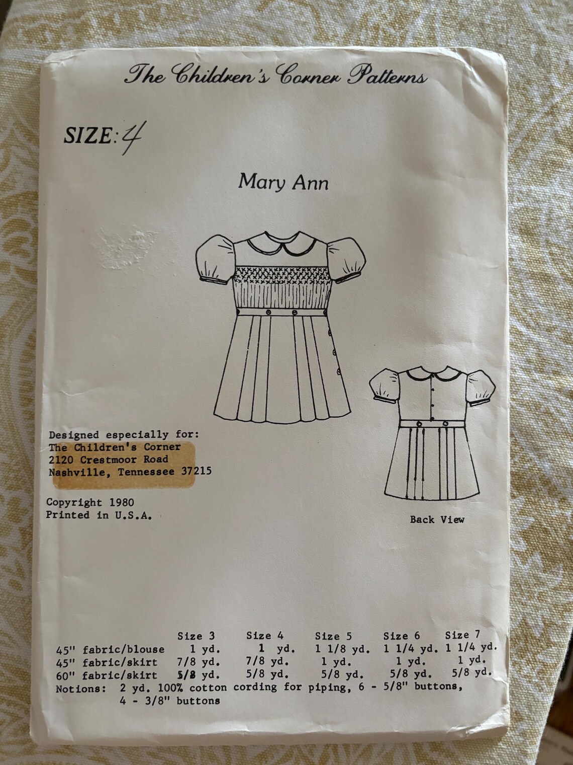 Vintage the Childrens Corner Sewing Patterns for Boys and Girls ...