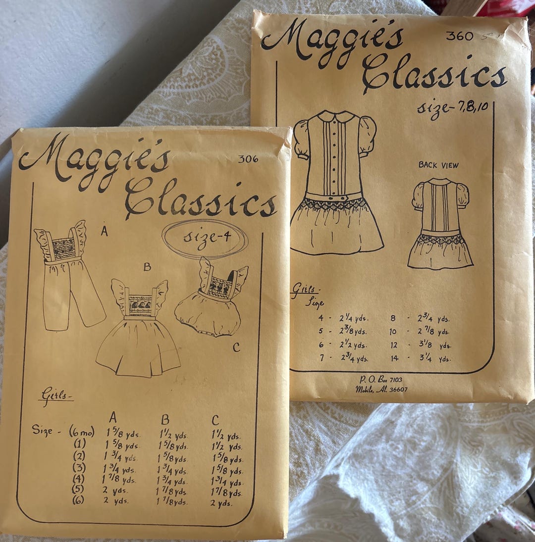 Vintage Maggie’s Classics Little Girl’s Clothing Patterns, Uncut - Etsy