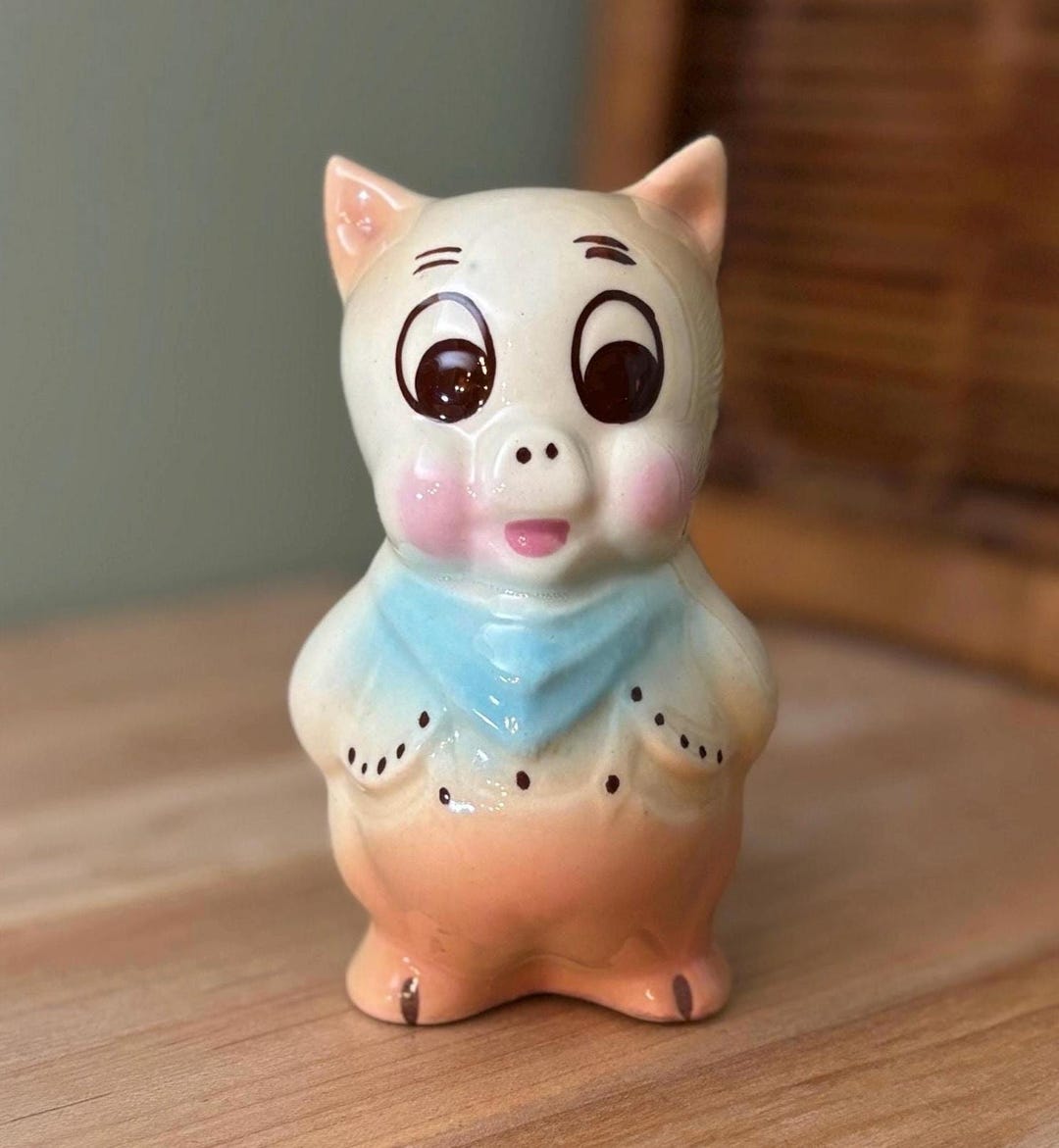 Cowboy Piggy Coin Bank by Leeds Pottery - Etsy