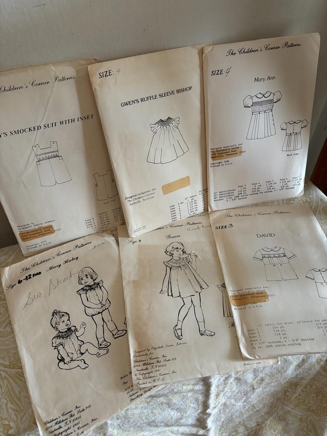 Vintage the Childrens Corner Sewing Patterns for Boys and Girls ...