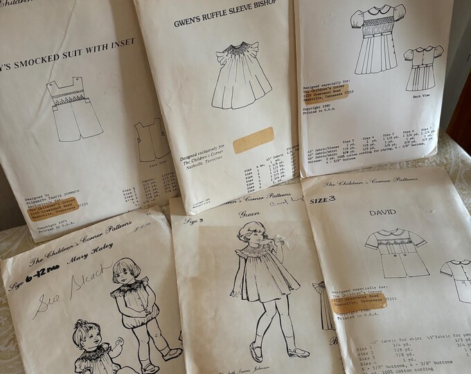 Vintage the Children’s Corner Sewing Patterns for Boys and Girls ...