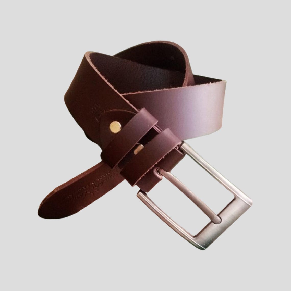 Brown Leather Belt Rough Edges, Premium Genuine Leather Belts for Men ...