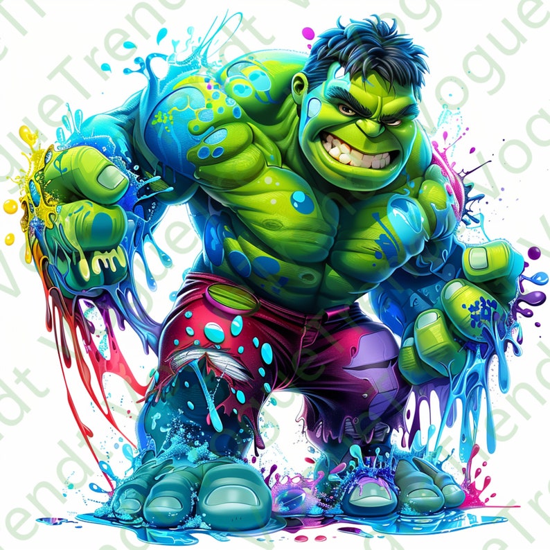 Hulk Png,hulk Watercolor Png,300dpi Transparent Image File,powerful ...