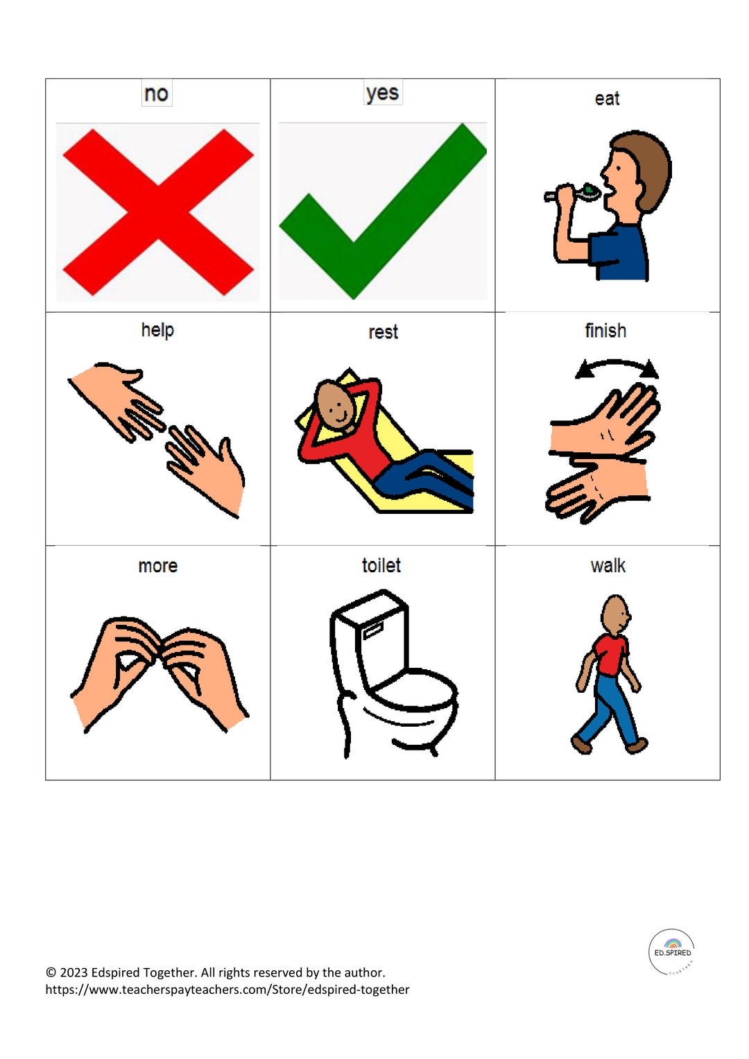Basic Communication Visual Boardmaker - Etsy