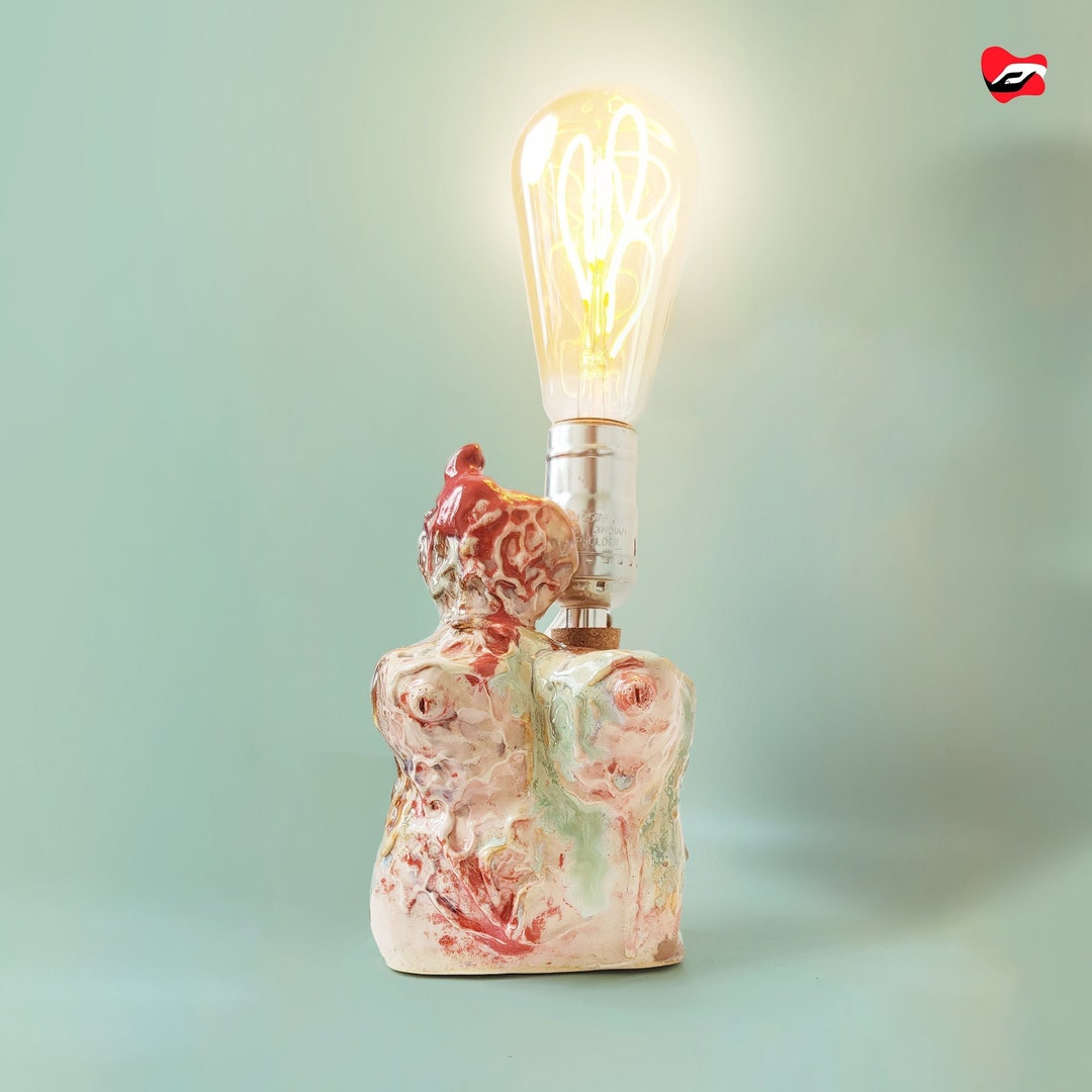 Unique Breast Ceramic Handmade Table Lamp: Feminist Human Body Decor ...