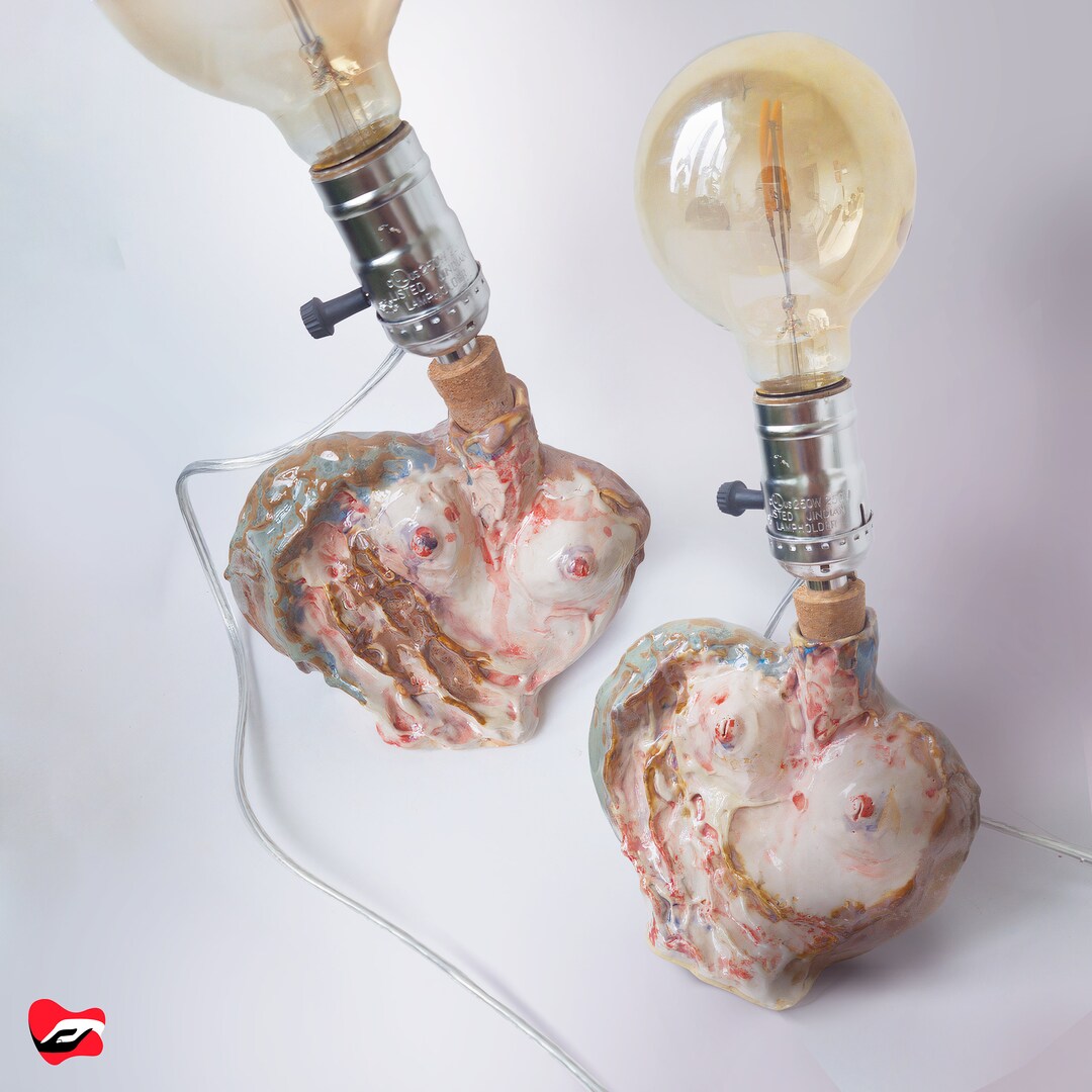 Ceramic Table Lamp Celebrating Feminine Form With Exquisite Breast ...