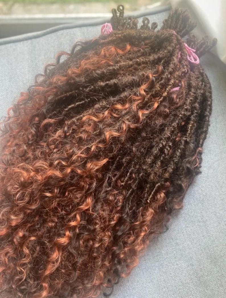 Distressed Boho Locs With Human Hair Curls (18 Locs/bundle) FAST ...
