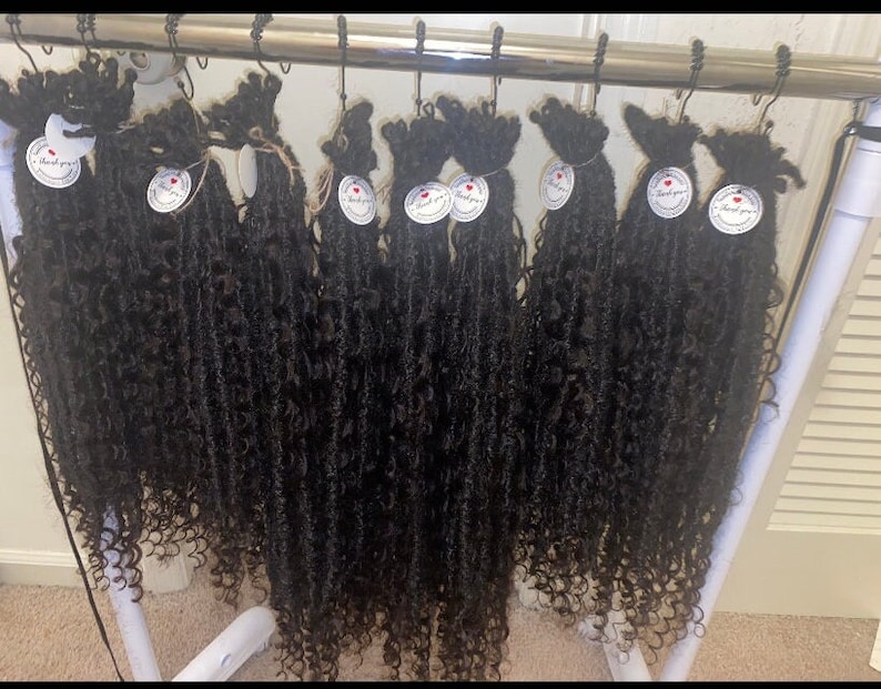 Distressed Boho Locs With Human Hair Curls (18 Locs/bundle) FAST ...