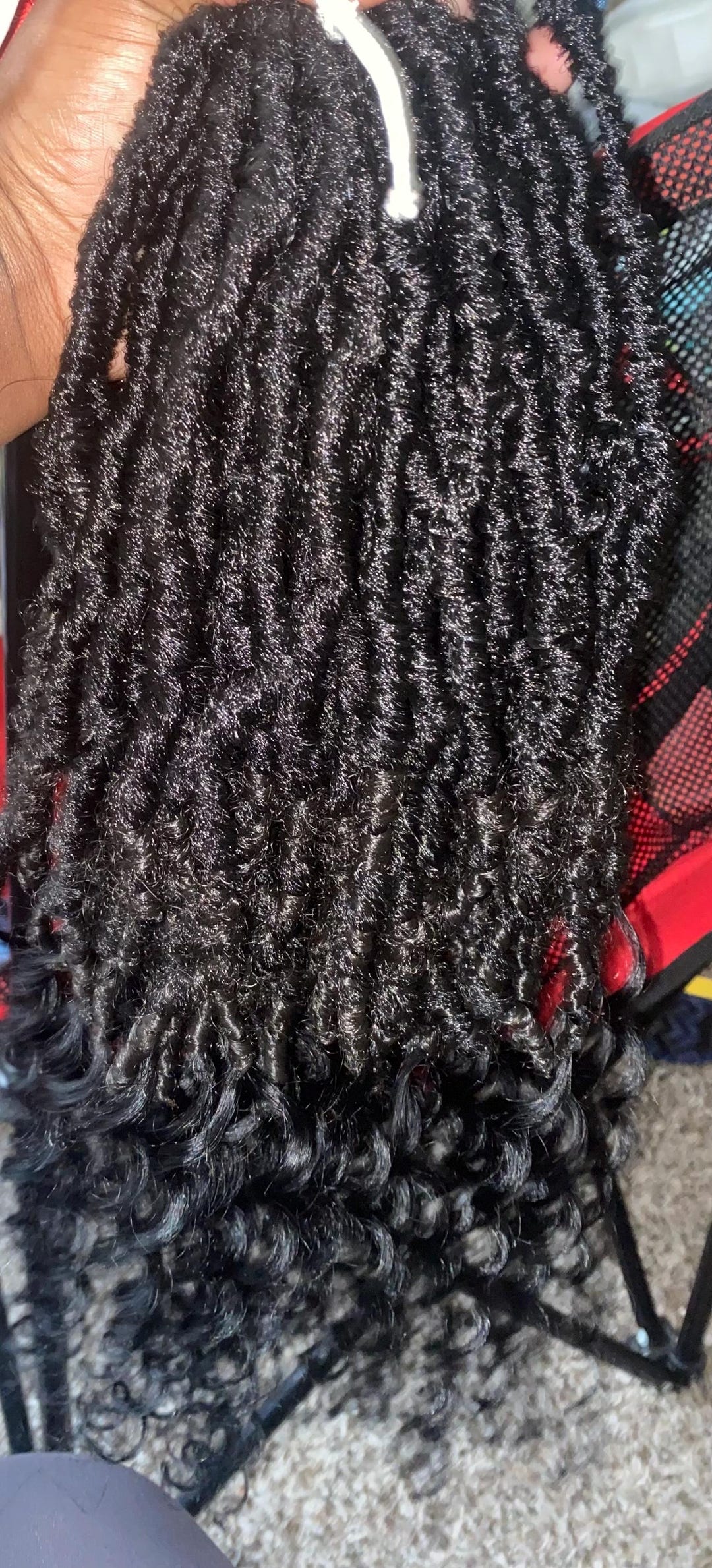 READY TO SHIP Kenzie Faux Locs With Deep Wave Human Hair Tips 90 Locs ...