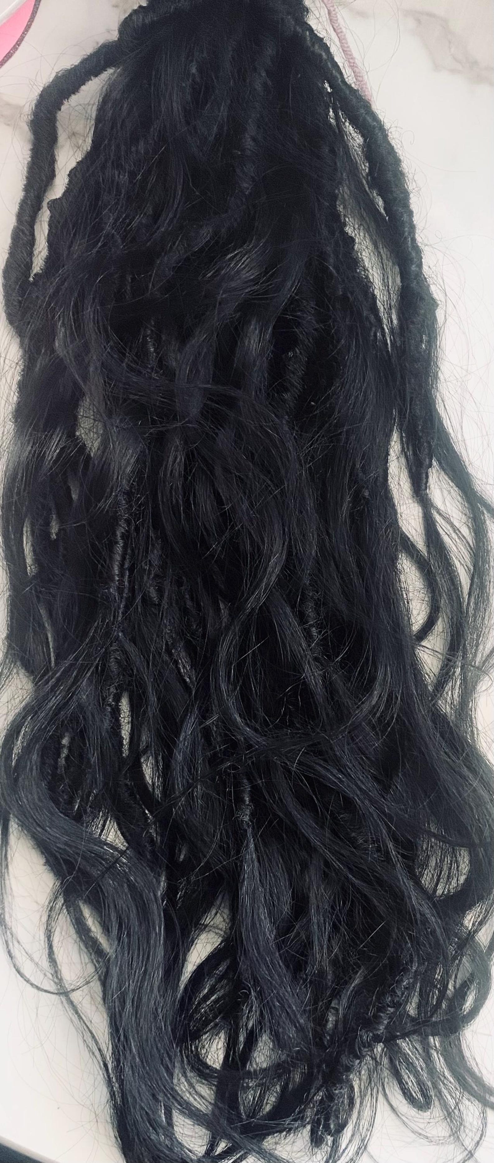 Mermaid Locs Crochet Hair With Body Wave Human Hair Curls (33 Locs per ...