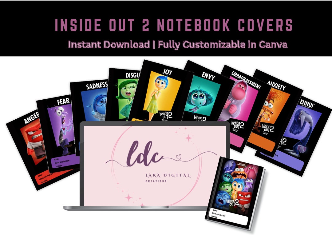 Inside Out 2 Notebook Covers With PLR Rights - Etsy