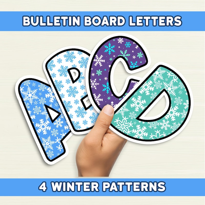 Winter Cut Out Letters - Etsy
