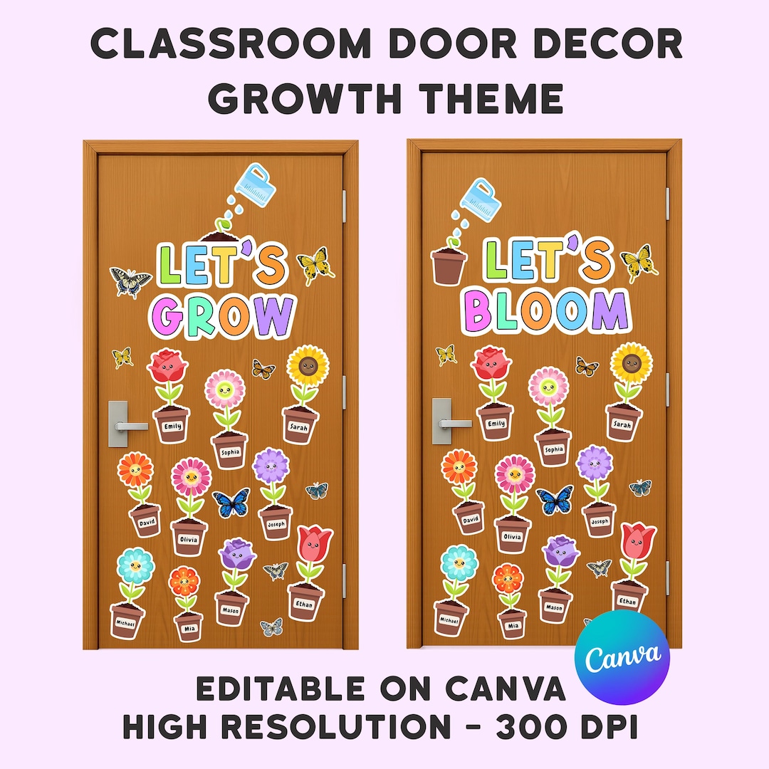 Growth Mindset Motivational Bulletin Board Kit Classroom Door Decor ...